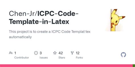 GitHub Chen Jr ICPC Code Template In Latex This Project Is To Create