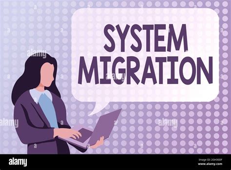 Writing Displaying Text System Migration Business Concept Moving From