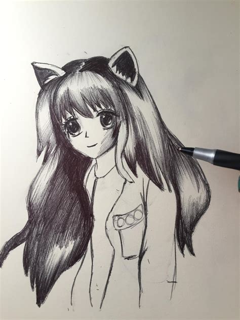 Anime Cat Girl Original Drawing By Kaylin — Hive