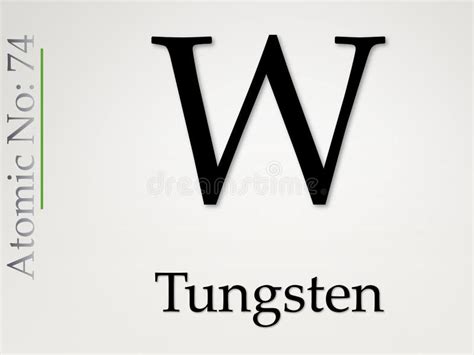 Tungsten Chemical Element Symbol On Light Background Stock Illustration Illustration Of Name
