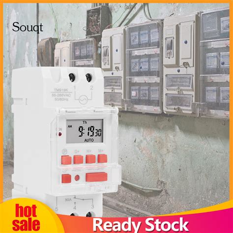 Tm919b Time Switch Programmable Accurate Timing Plastic Enclosure Lcd Digital Time Control Relay
