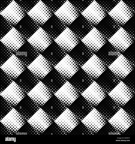 Seamless Monochrome Square Pattern Background Black And White Abstract Vector Design From