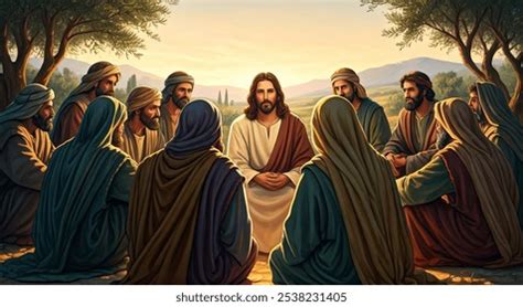 Biblical Image Jesus Speaking His 12 Ai Generated Image 2538231405