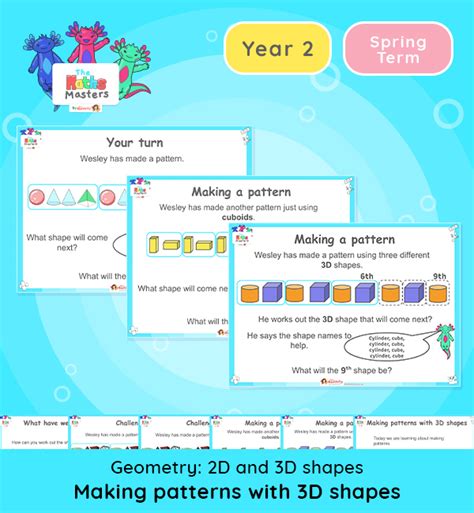 Year 2 Making Patterns With 3d Shapes Worksheet Year 2 3d Shape Mastery Resources
