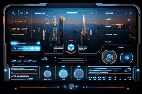 Premium Photo Futuristic Tech User Interfaces