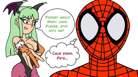 Morrigan X Spider Man By Pedro321xd On Deviantart