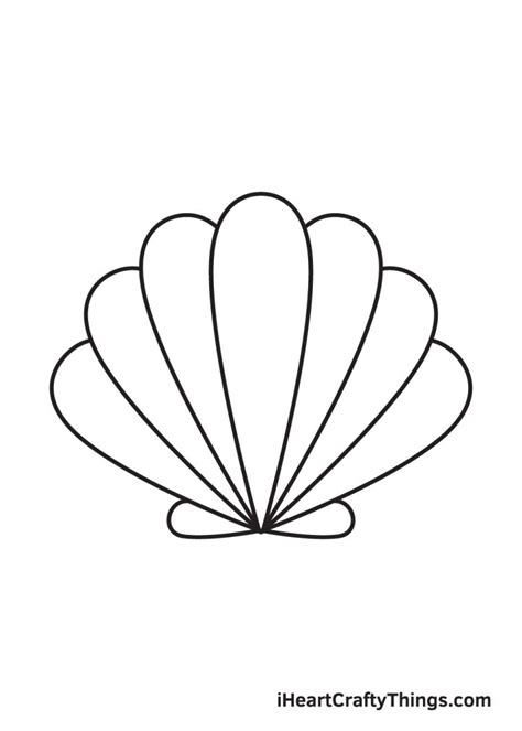 Seashell Drawing How To Draw A Seashell Step By Step