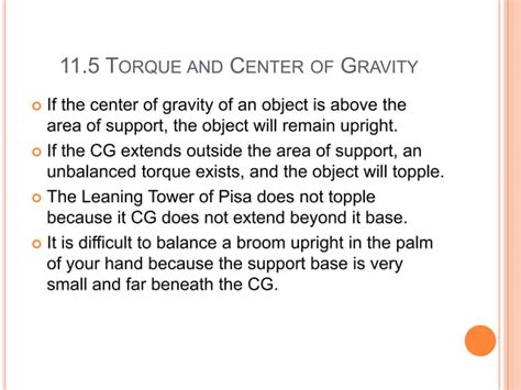 Chapter 11 Rotational Equilibrium Pptx