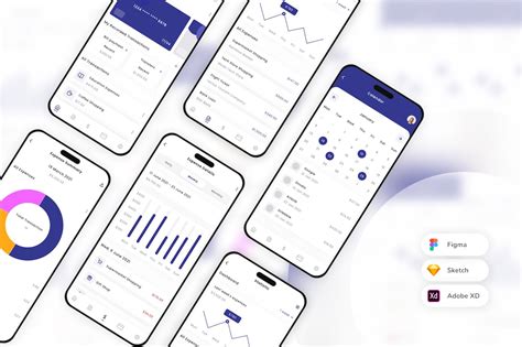 费用管理移动应用 app ui kit sketch fig xd 云瑞设计