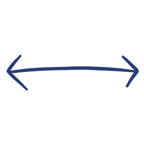 Blue Arrow Line Two Way Or Double Arrow Sketch Arrow Line Element