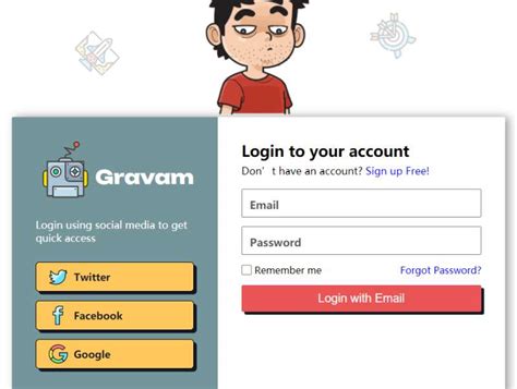 登录页面的html代码，卡通登录界面模板 17素材网