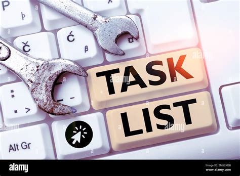 Hand Writing Sign Task List Conceptual Photo Planification Reminder