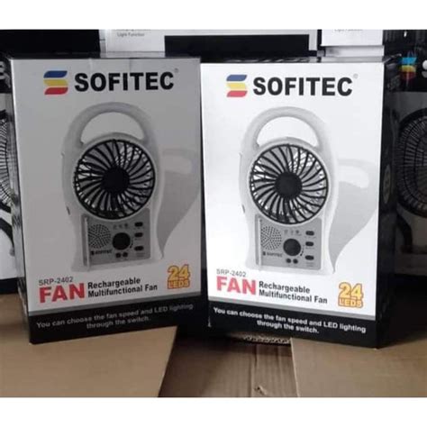 Sofitec Box Fan With Led Light And Radiorechargeable Shopee Philippines