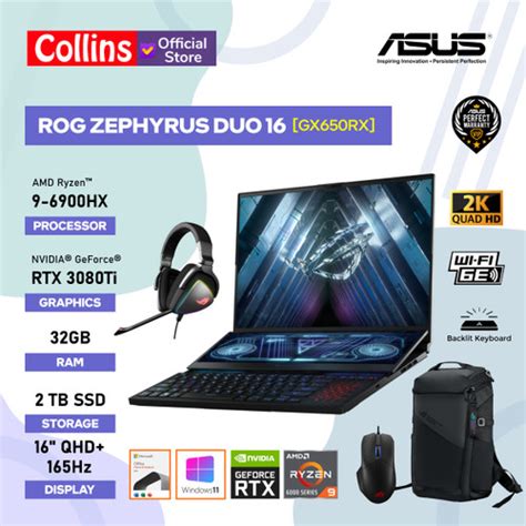 Promo Asus Rog Zephyrus Duo Gx Rx Ryzen Hx Gb Tb Rtx Ti W Cicil X