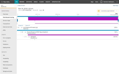 Distributed Tracing Anomaly Detection New Relic