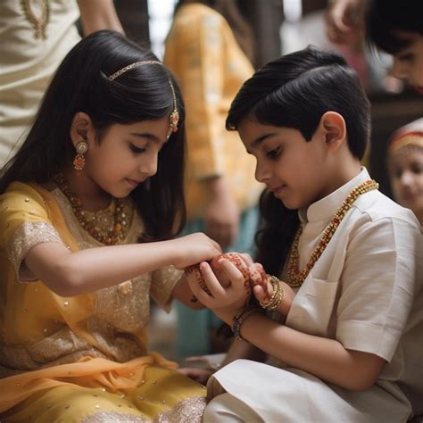 Premium Photo Indian Sister And Brother During Happy Raksha Bandhan