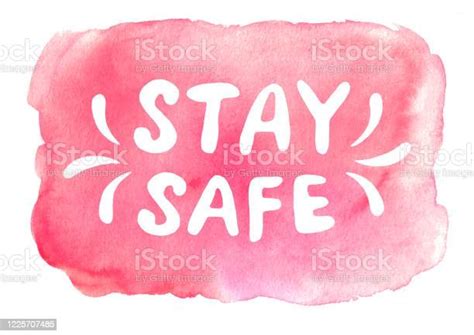 격리 자기 격리 시간 및 코로나 바이러스 예방을 주제로 한 수채화 레터링 집에 머물고 안전하게 지내십시오 소셜 네트워크 전단지 스티커 타이포그래피 포스터에 대한 문구
