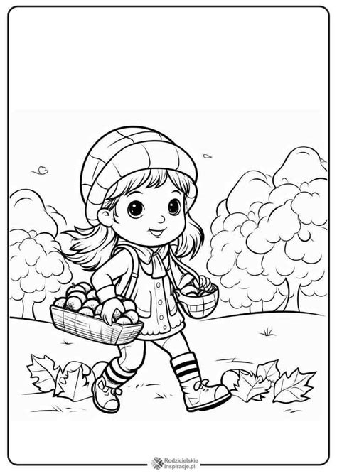 Jesienne kolorowanki do druku Darmowa kolorowanka na jesień w PDF Dziecko