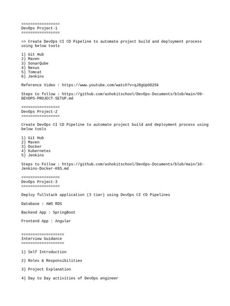 Devops Project Setup Pdf