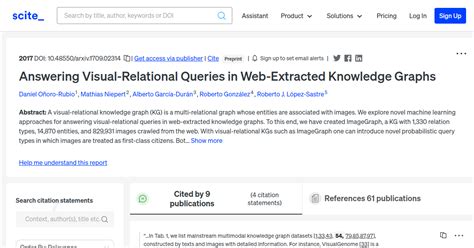 Answering Visual Relational Queries In Web Extracted Knowledge Graphs