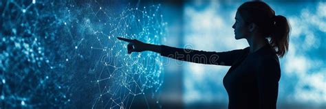 Data Driven Female Leader Navigating Digital Interface Business Strategy And Innovation Stock