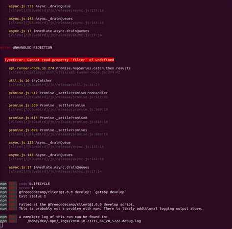 Error While Running On Npm Run Develop Issue FreeCodeCamp FreeCodeCamp GitHub