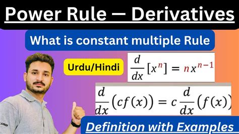 What Is Power Rule In Derivatives Constant Multiple Rule Define With