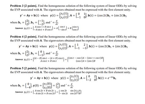 solved problem 3 [2 ﻿points] ﻿find the homogeneous solution
