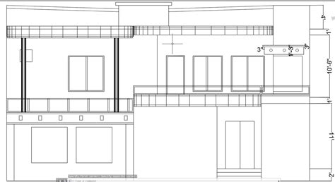 Front Elevation Of The House Design In Autocad Drawing Cad File Dwg File