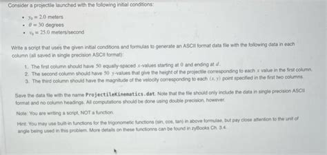 M5 Programming Assignment 2 Consider The Motion Of