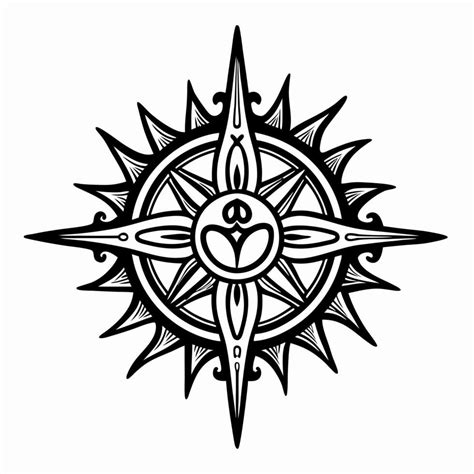 Ornate Compass Rose Intricate Navigational Design 58401349 Vector Art
