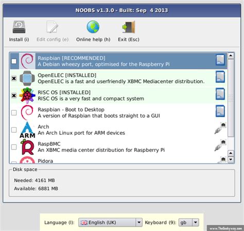 the geeky way raspberry pi how to install and first boot