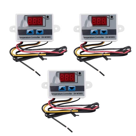3pcs Xh W3001 Digital Led Temperature Controller Module Digital Thermostat Switch Electronic