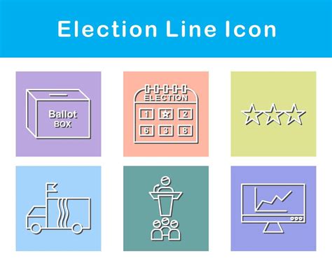 Election Vector Icon Set 21264288 Vector Art At Vecteezy