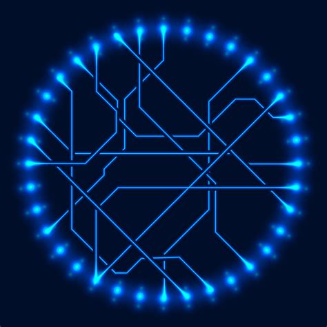 Abstract Neon Blue Tech Circuit Board Lines Scheme Background Vector Art At Vecteezy