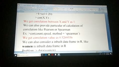 Correlation And Covariance In R Youtube