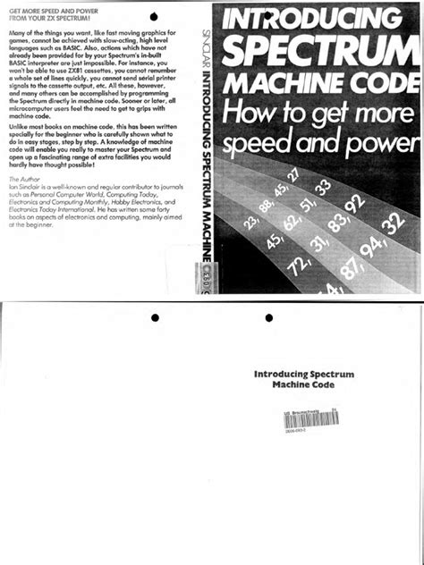 Introducing Spectrum Machine Code Pdf