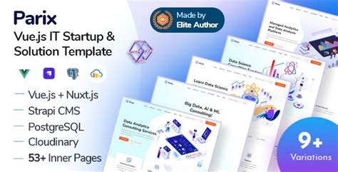 Parix Vuejs Multipurpose It Startup Template Codemarket