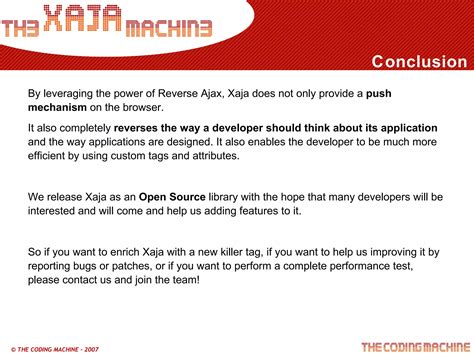 Xaja Reverse Ajax Framework Ppt