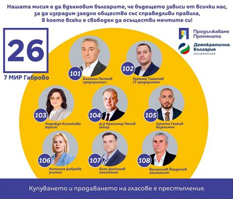 Коалиция ПП ДБ В неделя гласувайте с бюлетина № 26 Gabrovo News