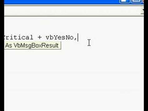 Advanced Message Box Visual Basic 6 Tutorial YouTube