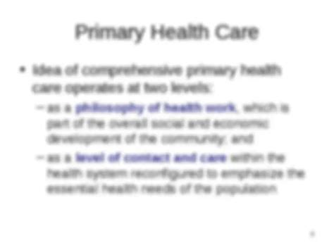 Health Systems Building Blocks Thesis Public Health Engineering Docsity