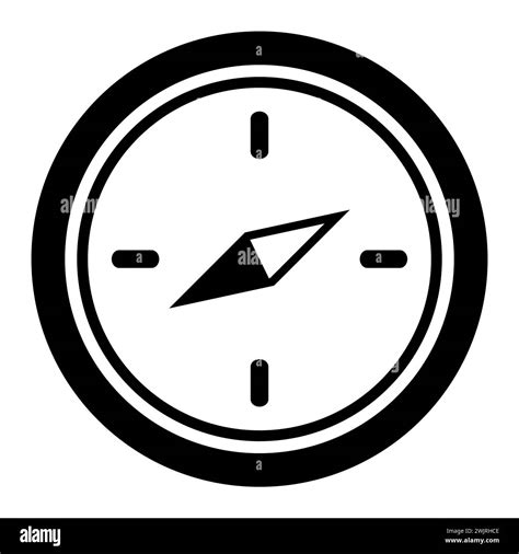Vector Compass Icon Line Compass Icon Isolated On White Background