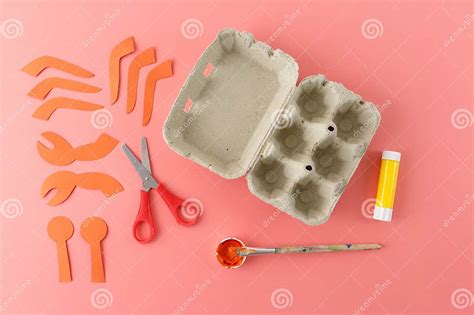 materials for craft how to makes a crab from carton egg box step by