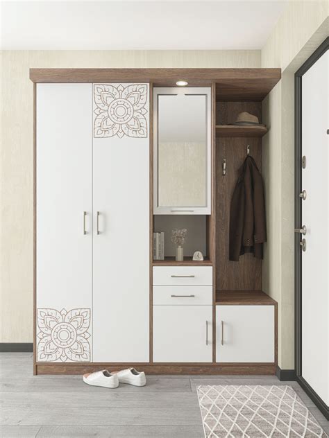 Купити Сучасні меблі передпокій з шафою і дзеркалом у довгий коридор з підсвіткою 167 см Силует