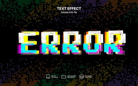 Premium Psd Error Text Effect
