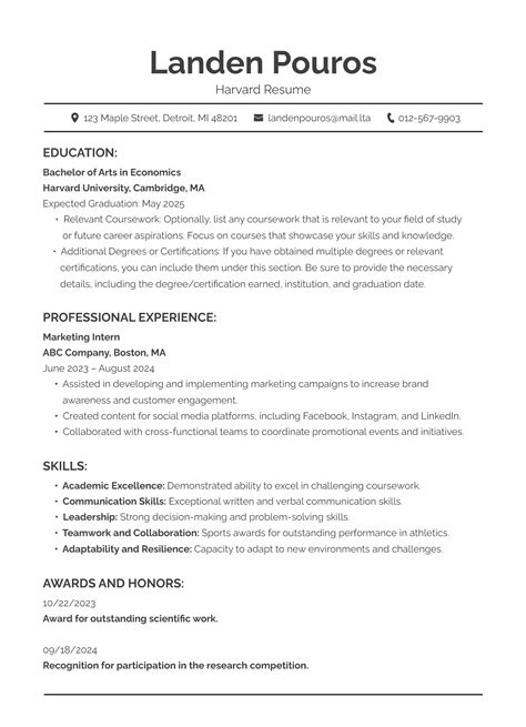 Cv Template Harvard Word Doentes