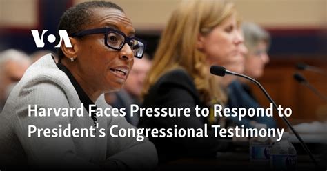 Harvard Faces Pressure To Respond To Presidents Congressional Testimony