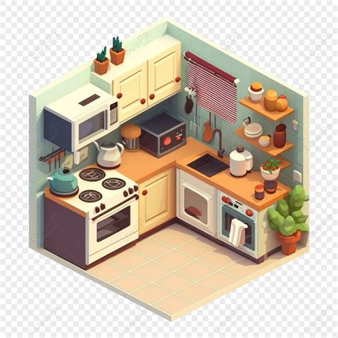 3d 룸 모델 부엌 깔끔한 패턴과학 기술기하학 Png 일러스트 무료 다운로드 Lovepik