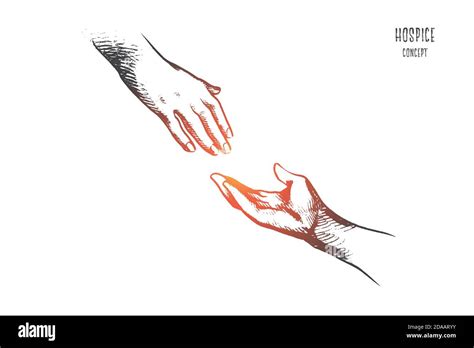 Hospice Concept Hand Drawn Isolated Vector Stock Vector Image And Art Alamy